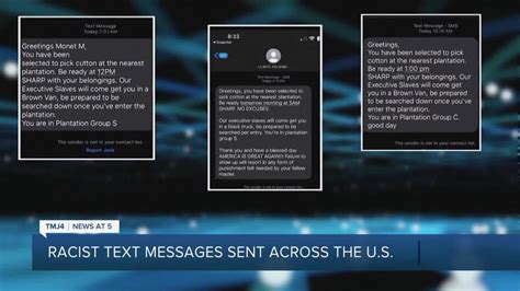 Racist Text Messages Sent Across The Us
