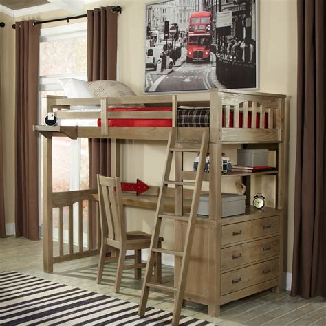 Wood Bunk Bed With Desk Underneath Foter