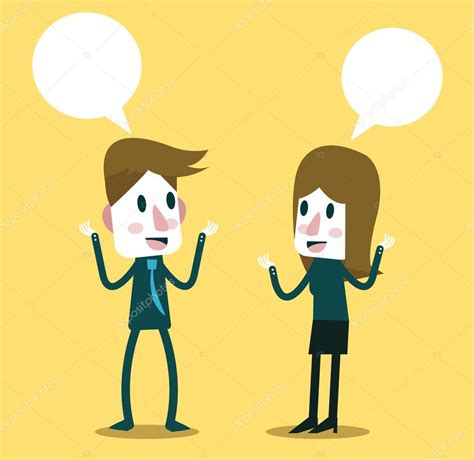 Dos Personas Hablando Dibujando