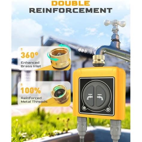 Wifi Water Timer With Brass Inlet 2 Outlets Sprinkler Timerautomatic