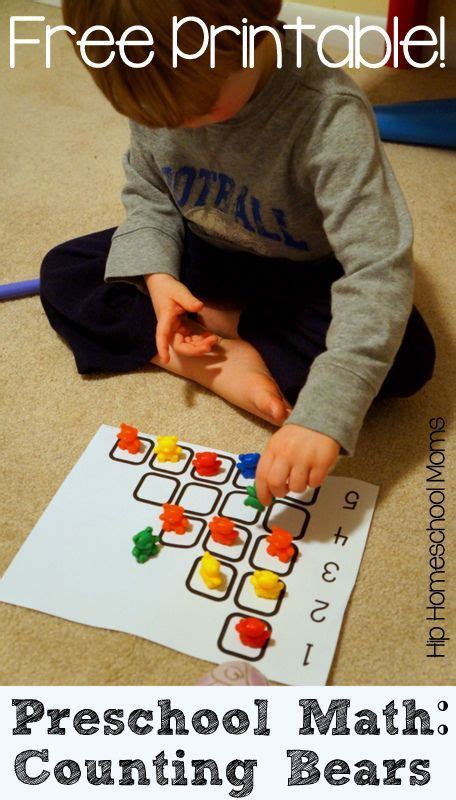 Preschool Math With Counting Bears {free Printable } Hip Homeschool