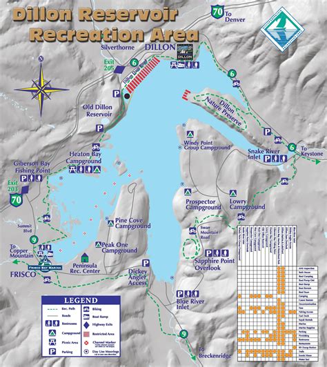 Map Of Dillon Reservoir