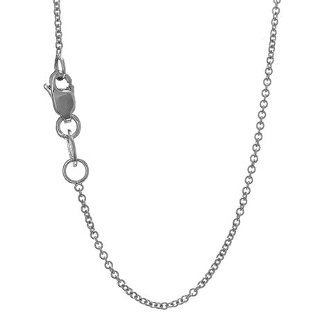 Round Cable Chain 1mm White Gold Shopkurycom