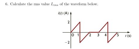 Solved Calculate The Rms Value I Rms Of The Waveform Below Chegg