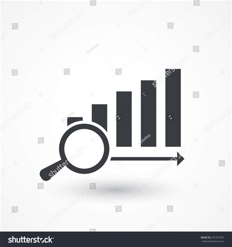 Magnifying Glass Showing Rising Chart Bar Stock Vector Royalty Free 255701065 Shutterstock