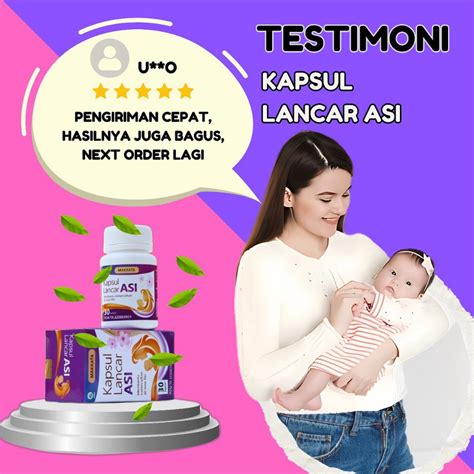 Jual Suplemen Ibu Hamil Kapsul Lancar Asi Herbal Membantu Melancarkan
