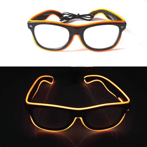 Cool Box Led Light Up Glasses El Wire Rave Glasses With Flashing