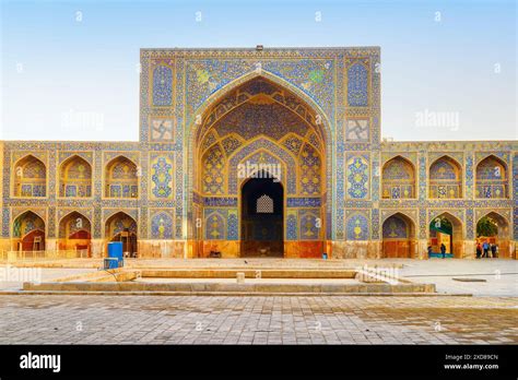 Gorgeous View Of Courtyard Of The Shah Mosque Imam Mosque In Isfahan