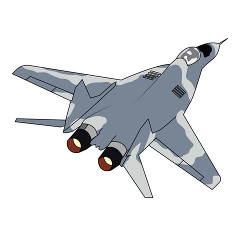 Modern Russian Mig Jet Fighter Illustration Vector Design 14721567 Vector Art At Vecteezy