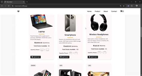 completed my project on an e commerce website using javascript and