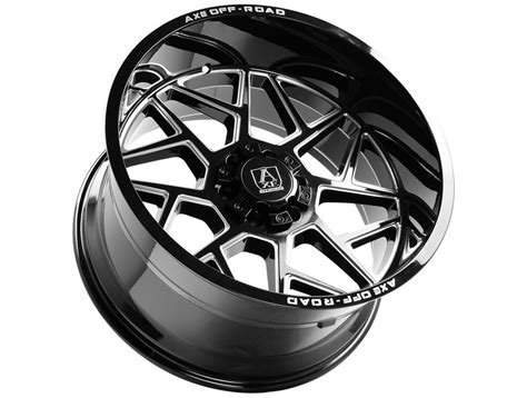 Axe Offroad Milled Gloss Black Nemesis Wheels Rugged Ridge
