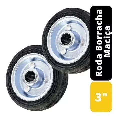 2 Roda Borracha Maciça 3 Polegada Rolamento Rolete Beltools