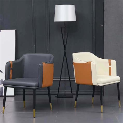 Luxury Designs Genuine Leather Upholstered Tufted Back Modern Dining
