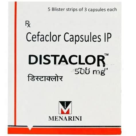 Distaclor Cefaclor Capsules Strength 500 Mg Packaging Type Blister