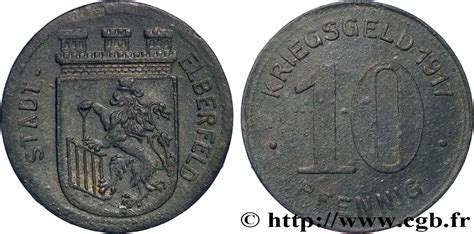 Allemagne Notgeld 10 Pfennig Elberfeld 1917 Fwo822162 Monde