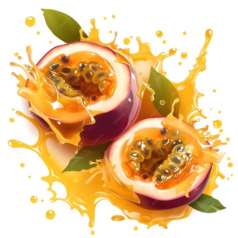 Passionfruit With Splash Png Image Premium Ai Generated Image