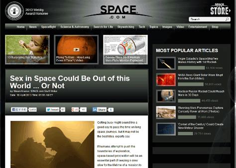 宇宙空間でのセックスは生死にかかわるほど危険であることが判明 Gigazine