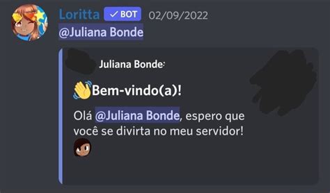 Loritta Bot Juliana Bonde Juliana Bonde Olá Juliana Bonde Espero Que Você Se Divirta No Meu