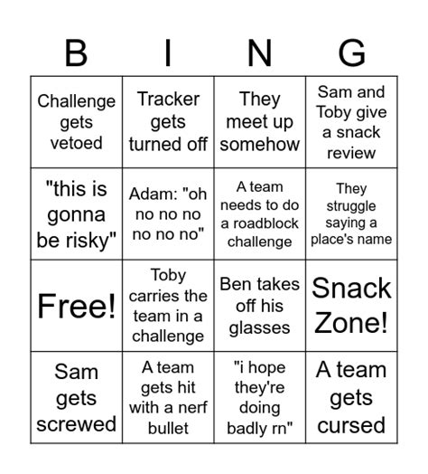 S4 Jetlag The Game After Ep 2 Bingo Card