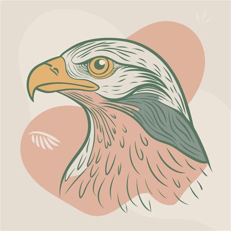 Hawk Birds Colorful Vector Premium Ai Generated Vector