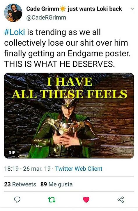 Cade Grimm Just Wants Loki Back Cadergrimm Loki Is Trending As We All