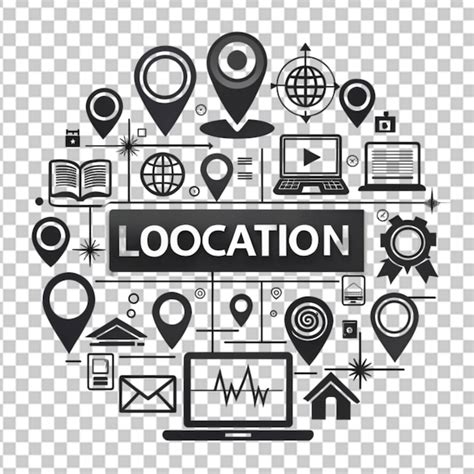 Location Icon Set Containing Map Map Pin Gps Destination Directions