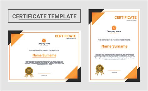 Horizontal And Vertical Certificate Template 5079550 Vector Art At Vecteezy