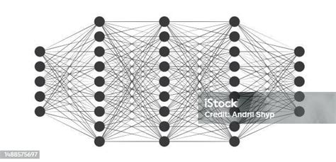 Neural Network Model Artificial Intelligence Ai Stock Illustration