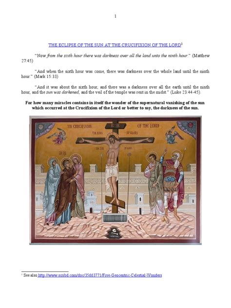 The Eclipse Of The Sun At The Crucifixion Religious Belief And Doctrine