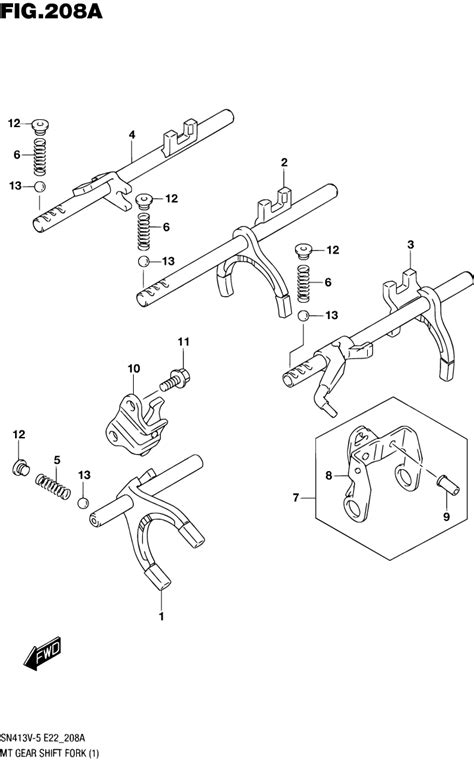 Mt Gear Shift Fork Gearbox Drivetrain Jimny 98 18