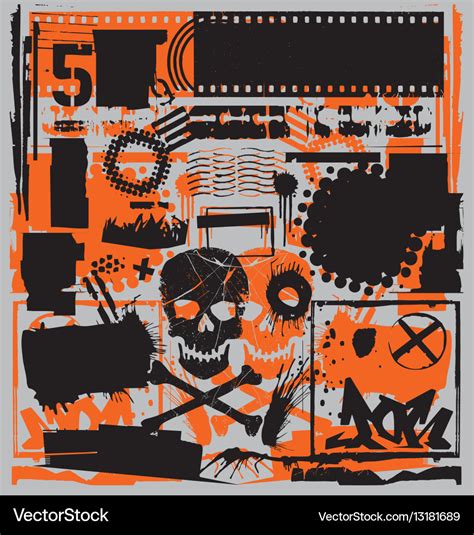 Grunge Design Elements Set Royalty Free Vector Image