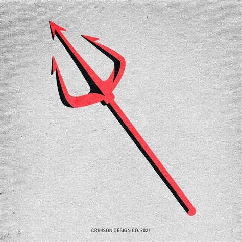 Devils Fork Vintage Style Illustration