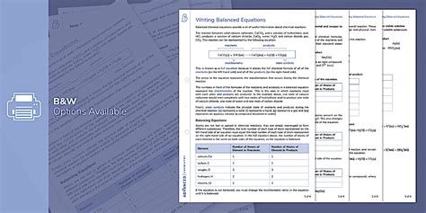 Writing Balanced Equations A Level Chemistry Beyond