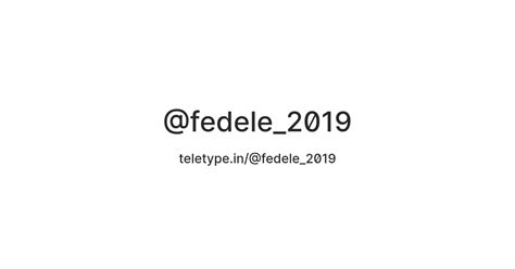 Fedele2019 — Teletype