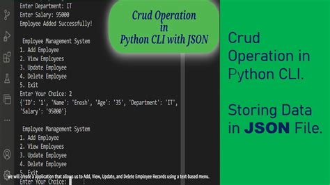 Crud Python Cli With Json Storage Crud In Python Crud Python Json