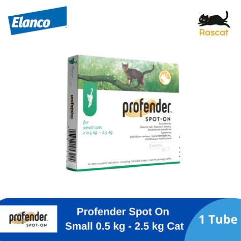 Jual Profender Spot On Cat Small Berat 05 25 Kg Obat Cacing