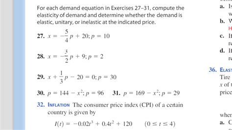 Solved For Each Demand Equation In Exercises Compute Chegg Com