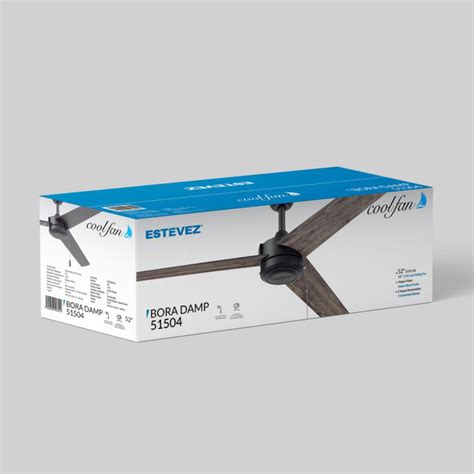 Coolfan Ventilador De Techo De 3 Aspas Reversibles De 52 Pulgadas Con