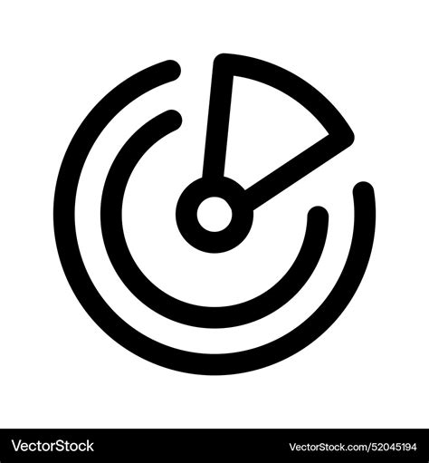 Radar Detection Icon Design In Filled Royalty Free Vector