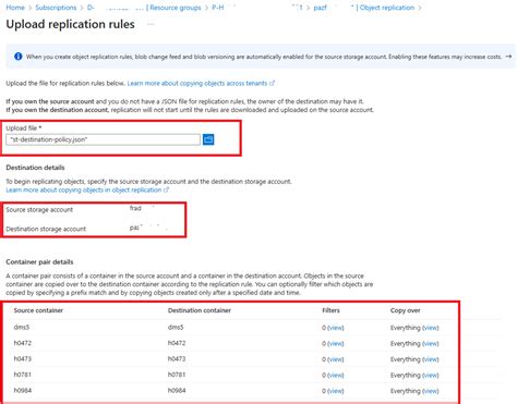Azure Storage Account How To Setup Policy For Object Replication Blobs Between Multi Tenant For