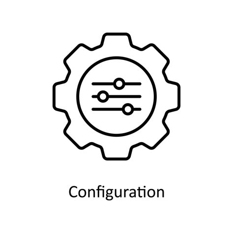 configuration vector outline icons simple stock illustration stock