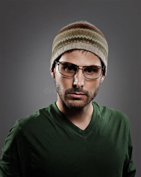 Good Looking Smart Nerd Man With Tablet Computer Stock Image Image Of