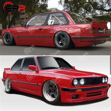 Bmw E30 Frp Rb Style Glass Fiber Wide Full Body Kit Racing Trim Front