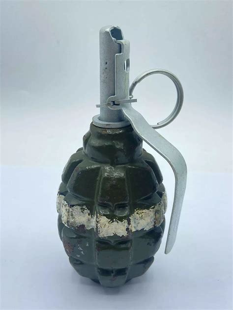 Post Ww2 Inert Russian F1 Fragmentation Grenade In Grenades