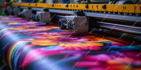 Advanced Industrial Printer Creating Vibrant Intricate Designs On