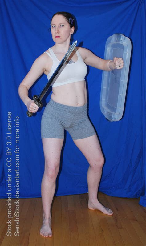 Alert Sword Shield Pose Reference By Adorkastock On Deviantart