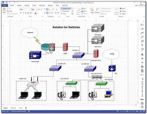 Visio Database Diagram Template
