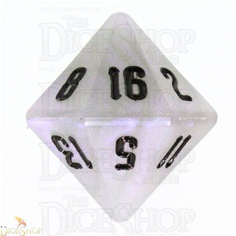 Gamescience Permafrost Black Ink D16 Dice