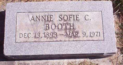 Annie Sofie Christensen Booth 1893 1971 Homenaje De Find A Grave