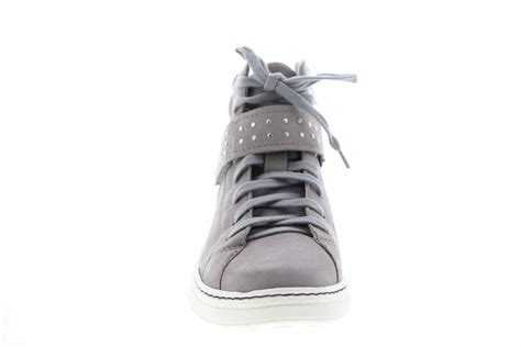 Earth Zeal Soft Buck Womens Gray Leather Lifestyle Sneakers Shoes